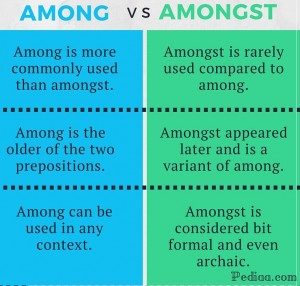 Difference Between Among and Amongst