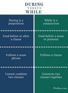 Difference Between During and While | Parts of Speech, Usage, etc.