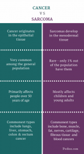 Difference Between Cancer and Sarcoma | Pathology, Common Causes, Types ...