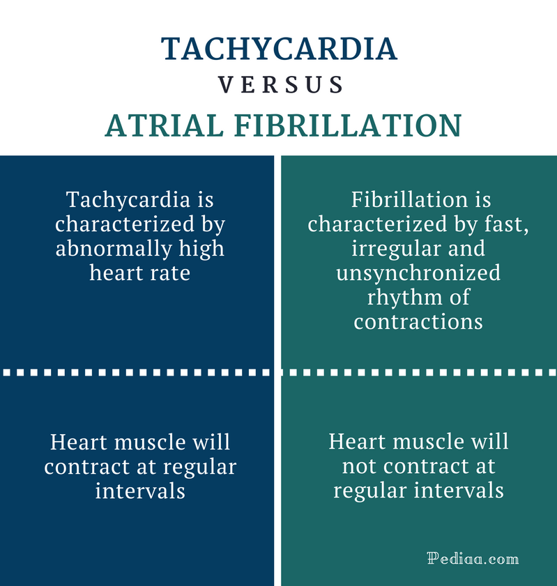 Difference Between Tachycardia And Atrial Fibrillation Features 
