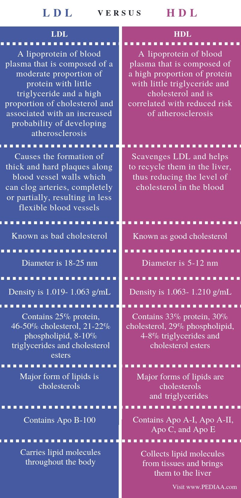 Difference Between Ldl And Hdl Ldl Vs Hdl Control Cholesterol Levels