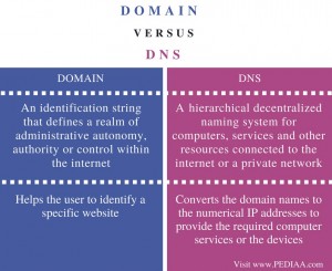 Difference Between Domain and DNS - Pediaa.Com