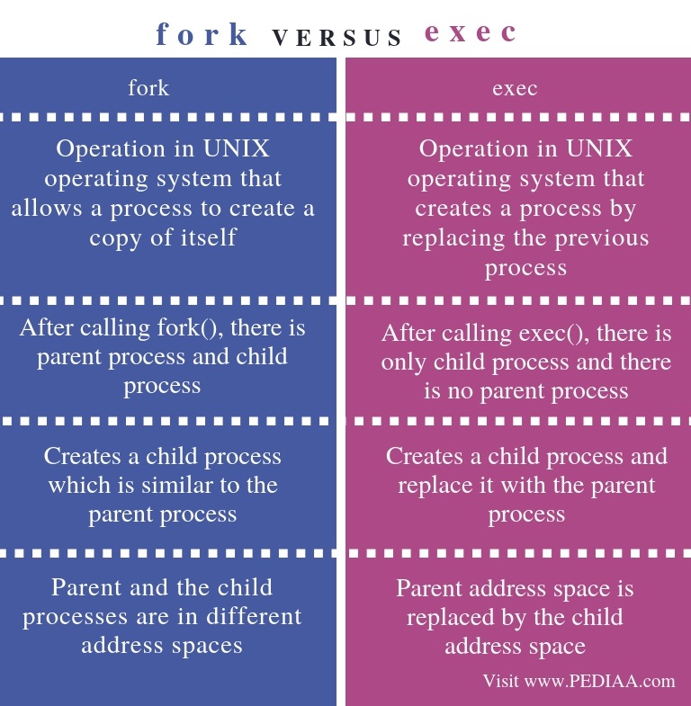 What Is The Difference Between Fork And Exec Pediaa Com