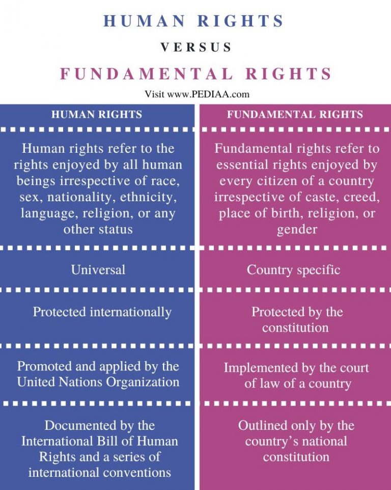 What is the Difference Between Human Rights and Fundamental Rights ...